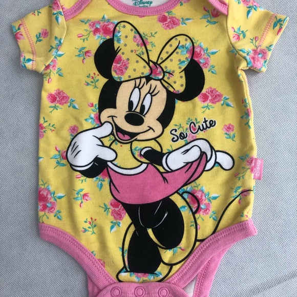Disney | One Pieces | Disney Baby Floral Minnie Mouse Top Body Suit ...